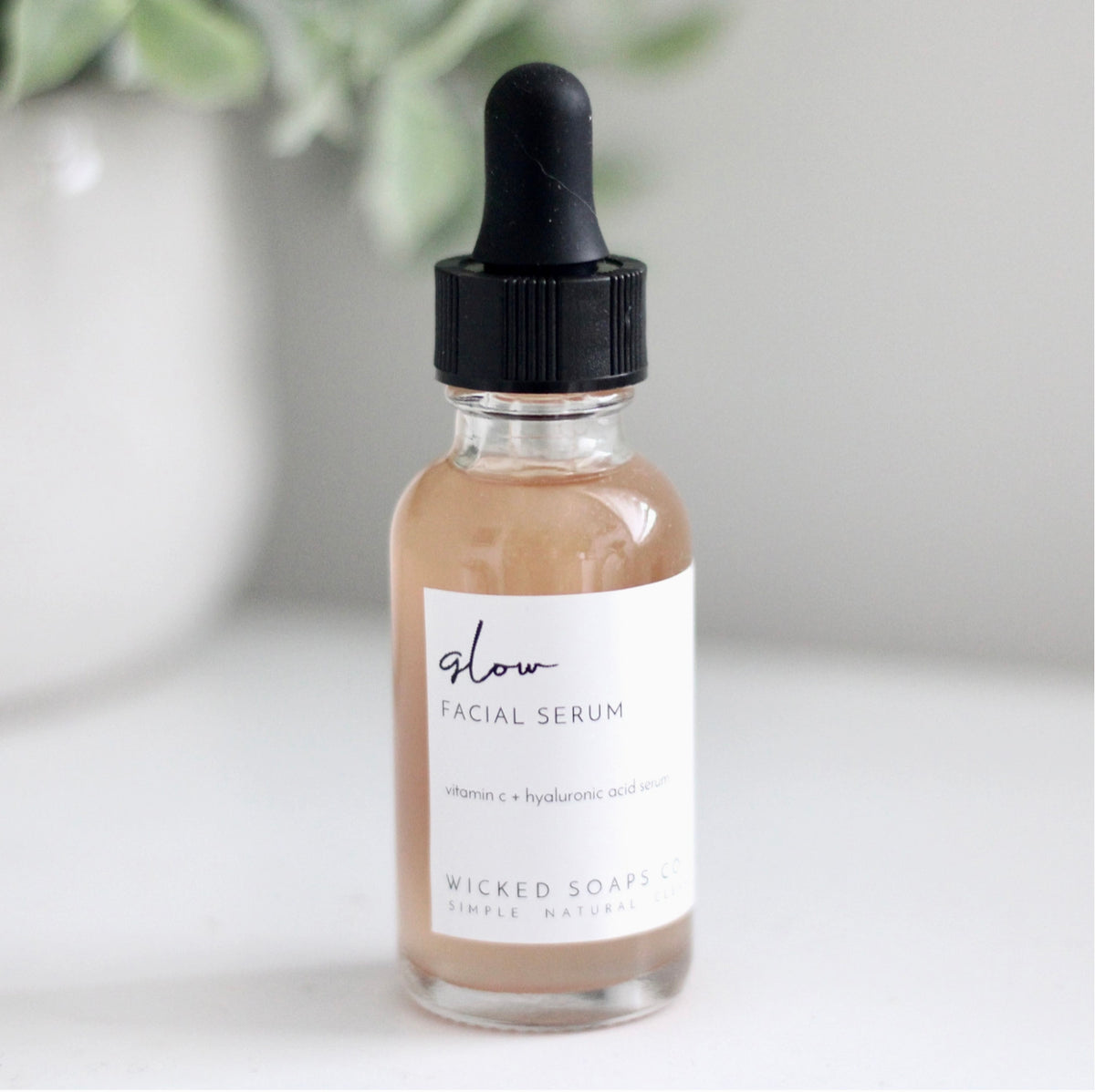 Wicked Soaps - Glow Facial Serum with Vitamin C + Hyaluronic Acid ...