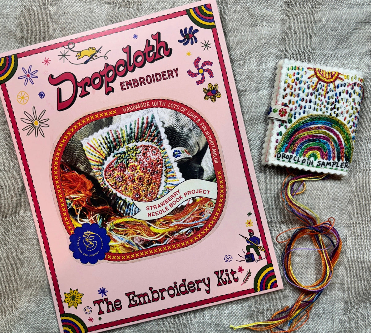 Dropcloth Embroidery Samplers - Strawberry Needle Book Kit – Brooklyn ...