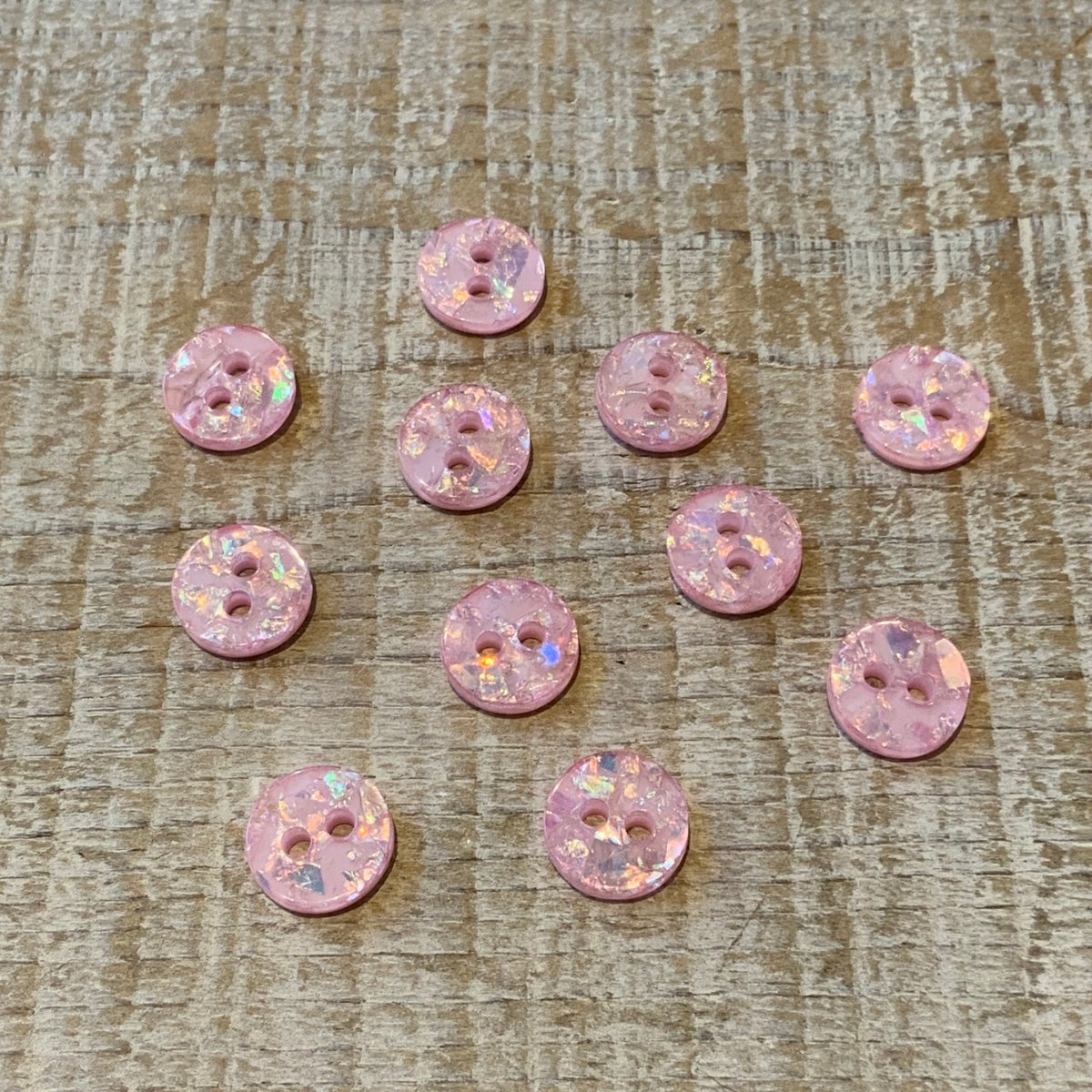 Pale Pink Sparkly Buttons - TGB2908 - 10 mm – Brooklyn General Store