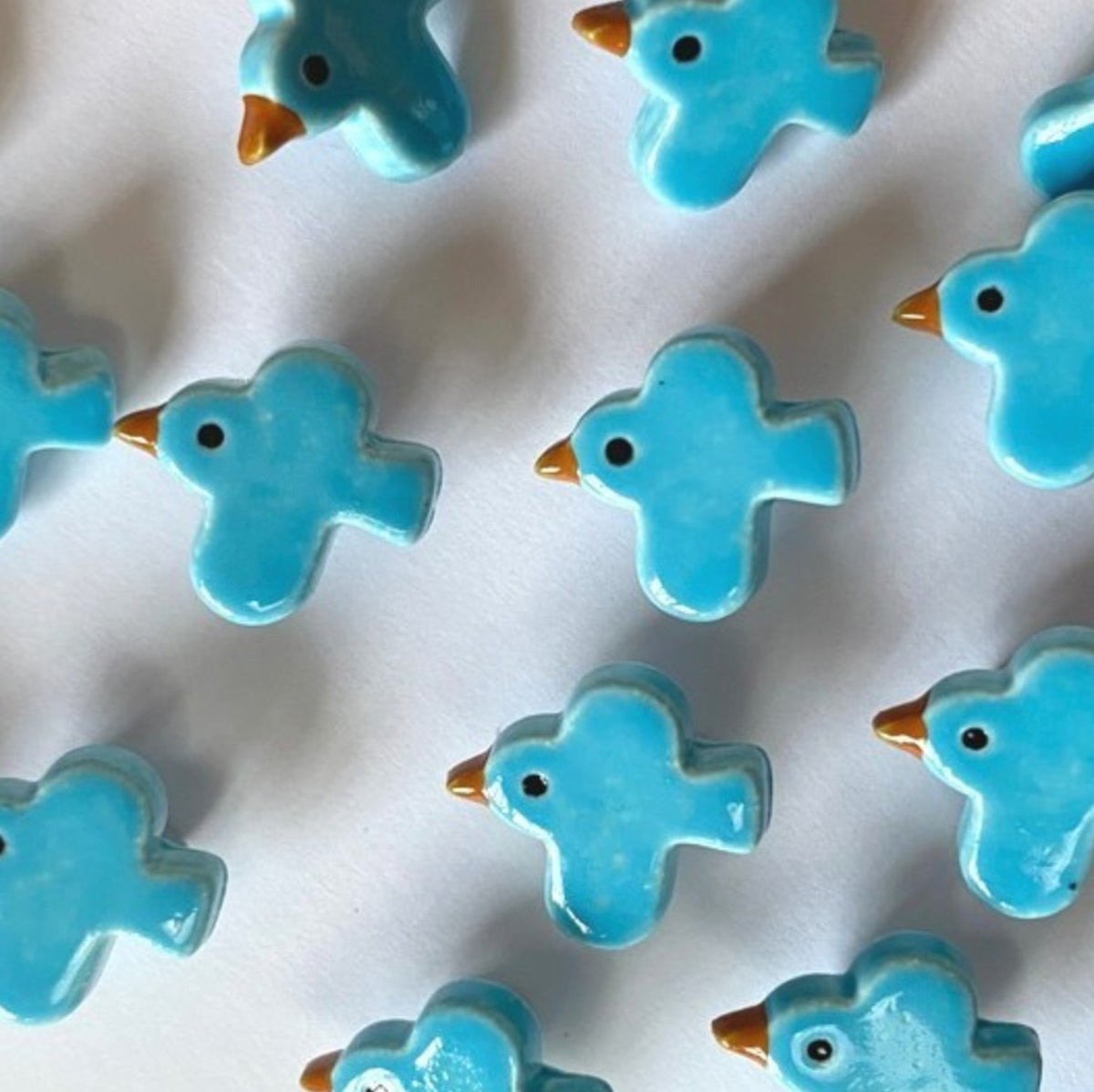 Textile Garden Button-5504-Glossy Turquoise Birds-12 mm – Brooklyn ...