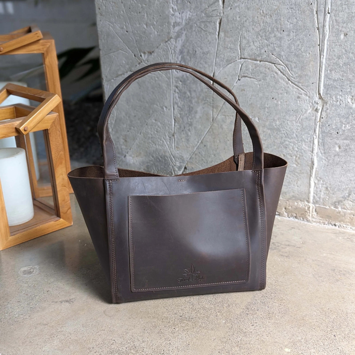 Thread and Maple- Boxy Tote- Chocolate – Brooklyn General Store