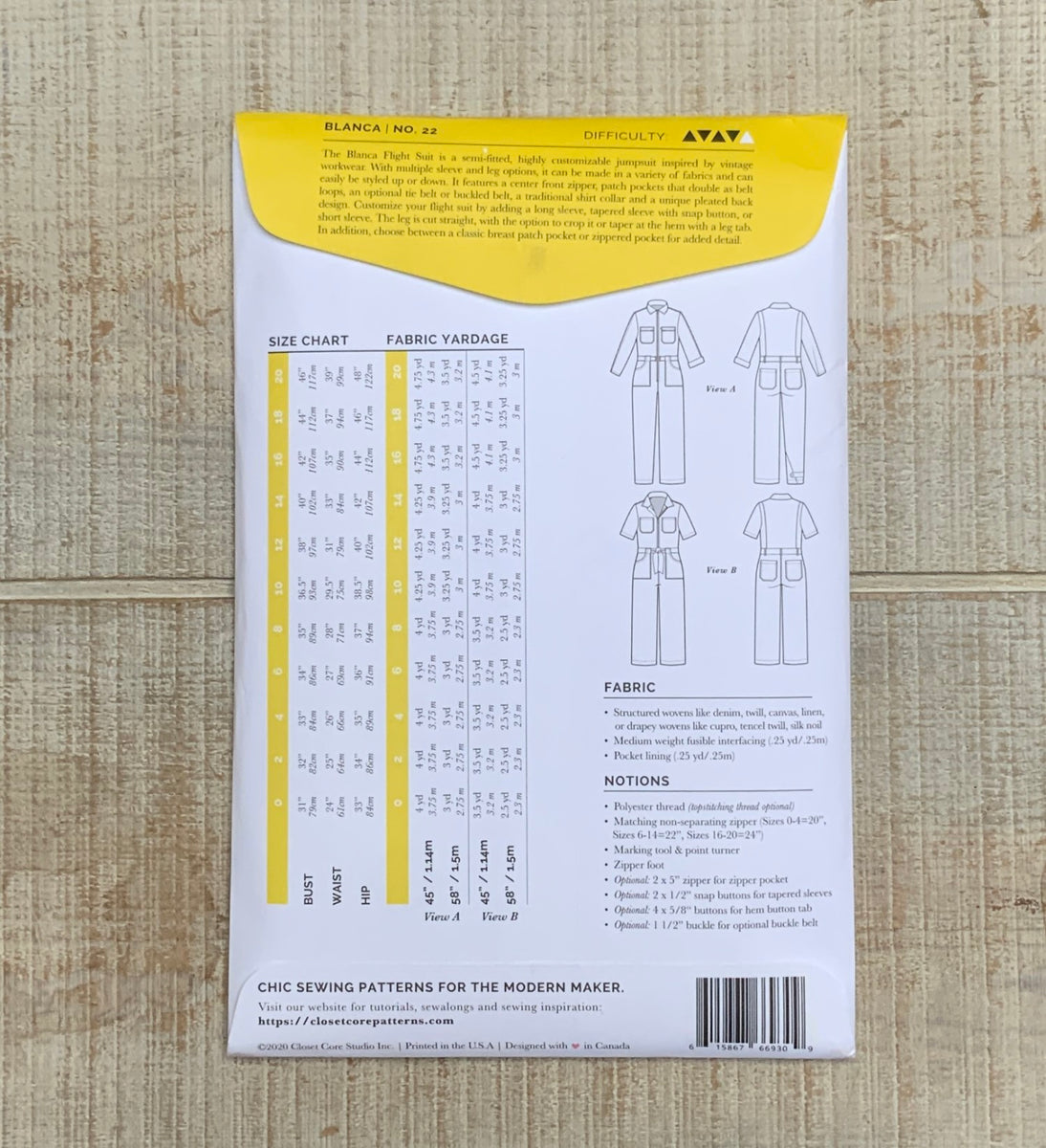 Closet Core Blanca Flight Suit Pattern – Brooklyn General Store