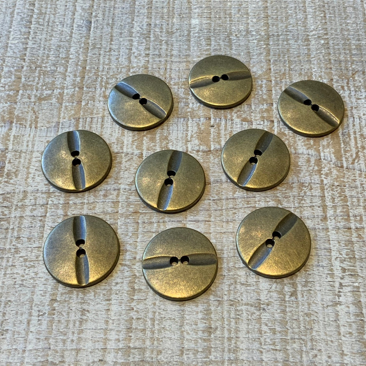 Textile Garden-Old Brass/Bronze Metal Buttons with Groove – Brooklyn ...
