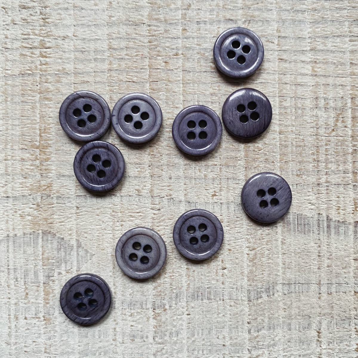 Textile Garden Bone Button Grey Stained Glossy – Brooklyn General Store