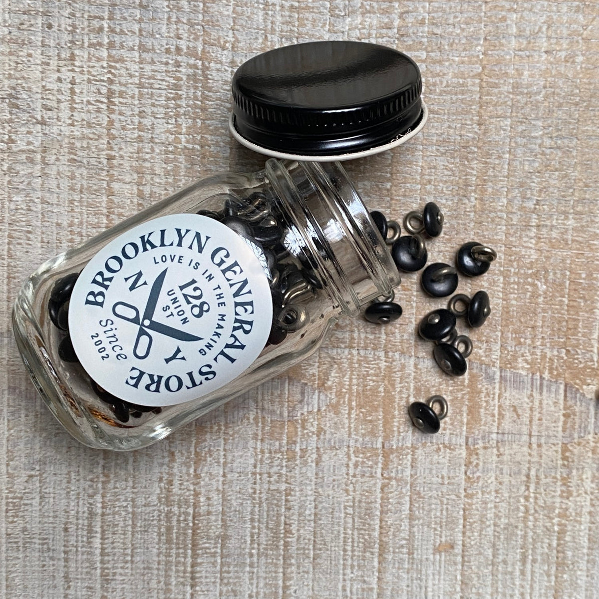 BGS Jar of vintage boot buttons with metal shank-9mm – Brooklyn General ...